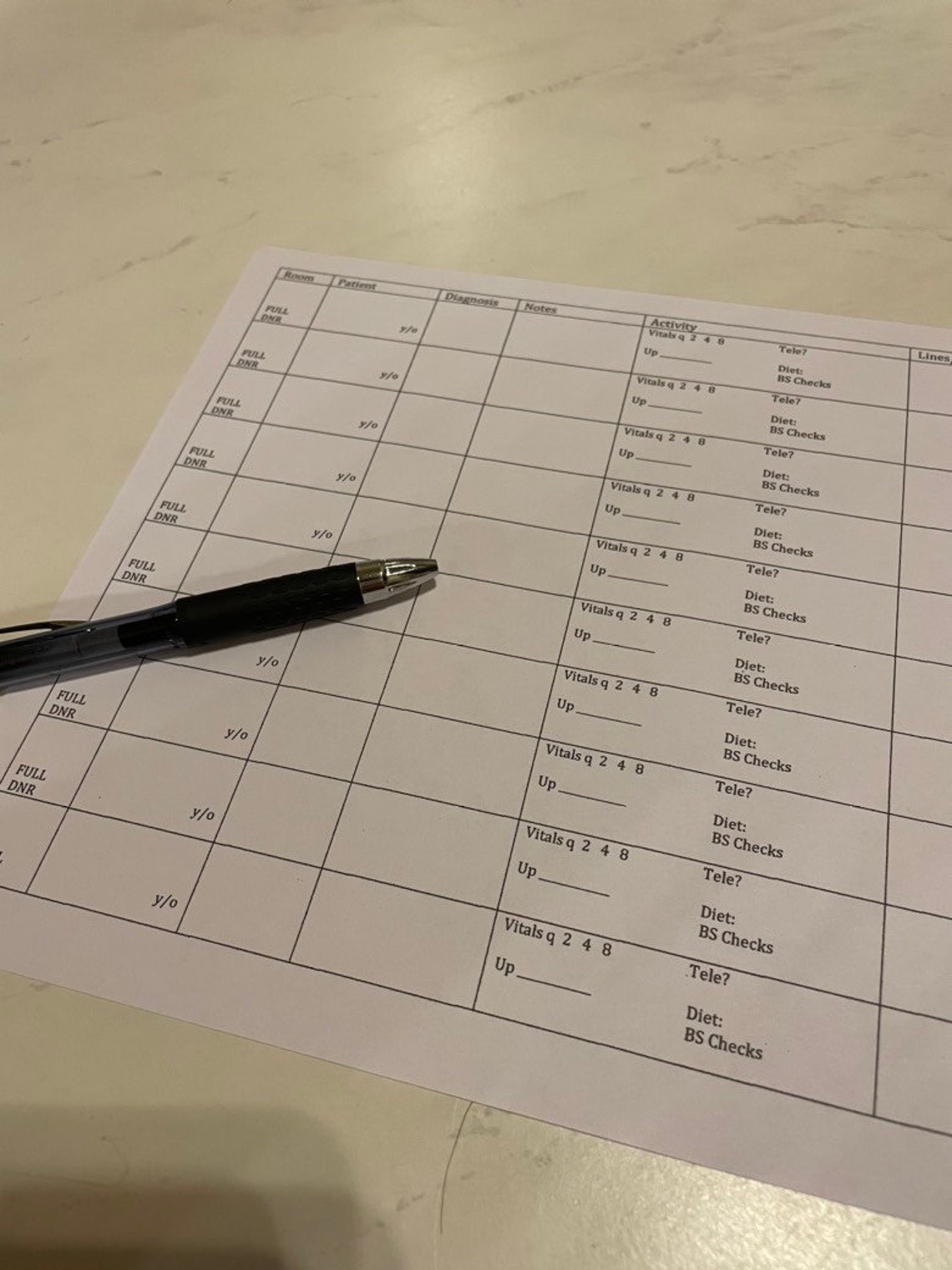 CNA, PCT Report Sheets, Nursing Pdfs- 10 Patients, Medsurg, Tele ...