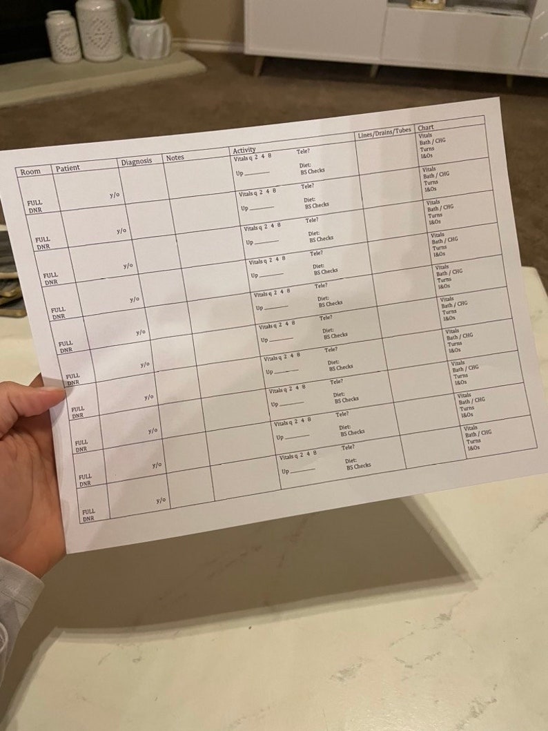 CNA, PCT Report Sheets, Nursing Pdfs- 10 Patients, Medsurg, Tele ...