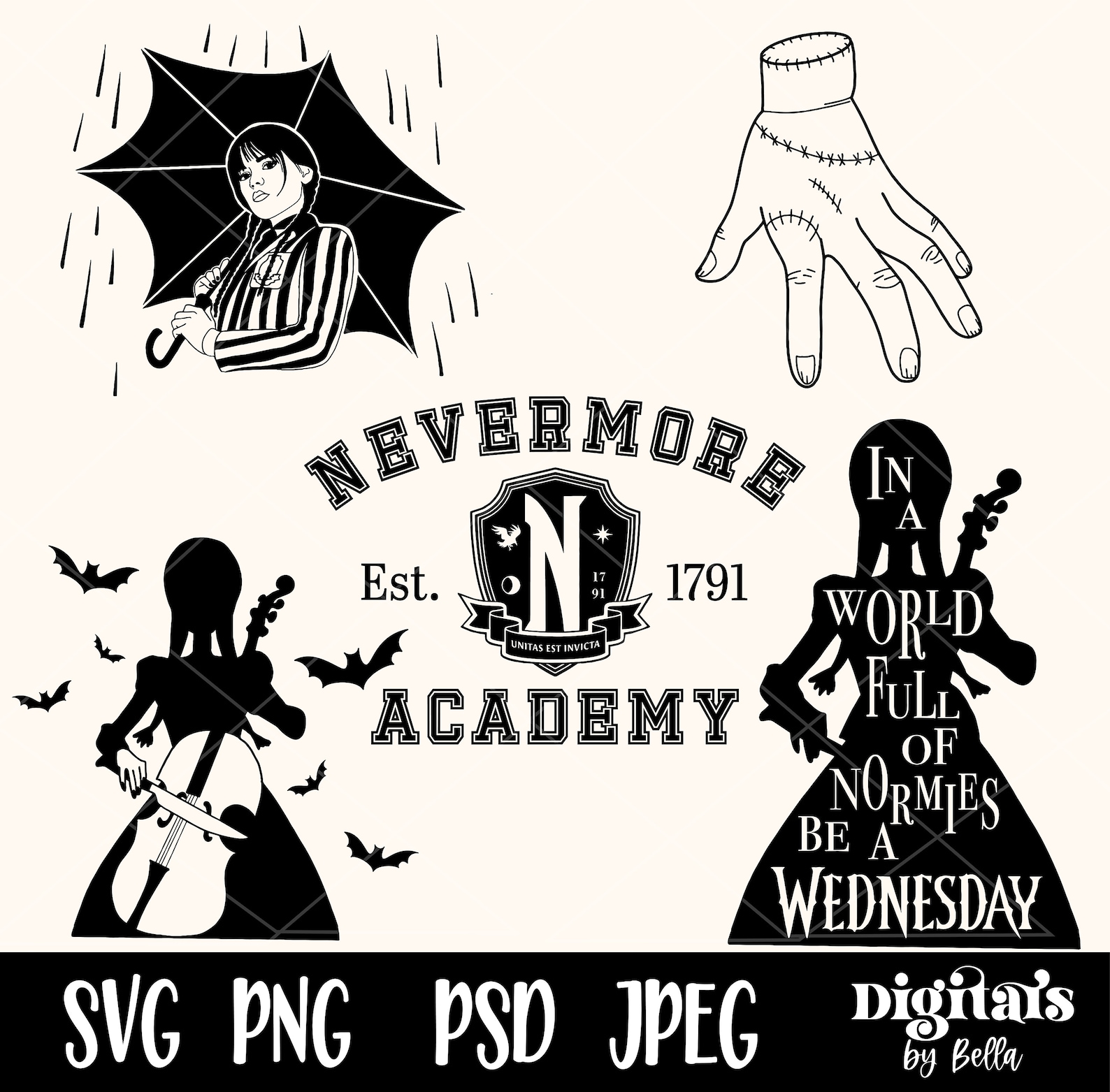 Wednesday SVG Bundle Nevermore Academy PNG Cut Files for - Etsy Wednesday SVG Bundle Nevermore Academy PNG Cut Files for - Etsy