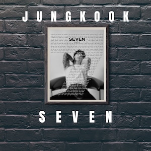 Jungkook Seven | Jungkook Seven Poster | Jungkook Lyrics | BTS Lyric ...