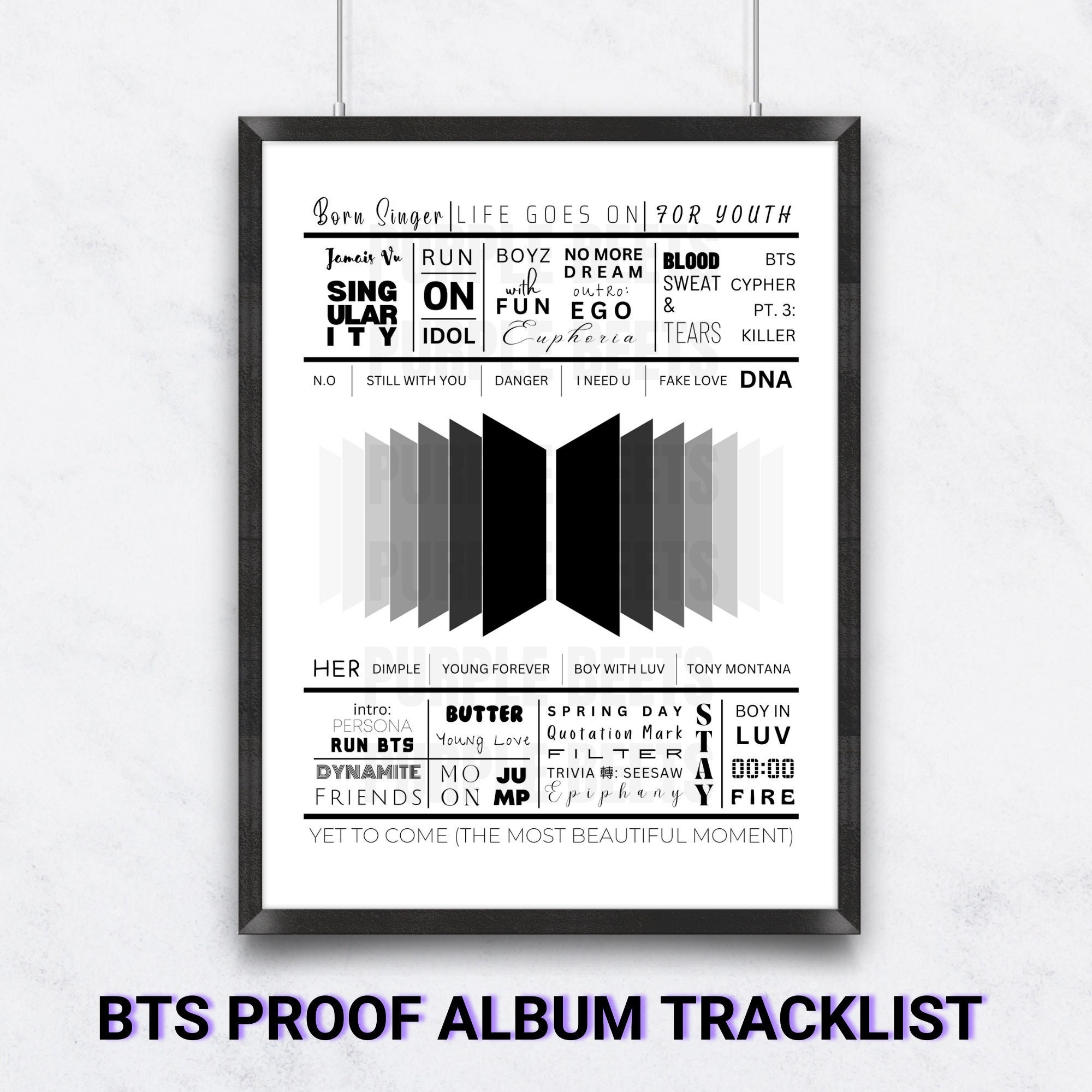 BTS Proof Album Tracklist | BTS Songs | BTS Poster | Bts Prints | yet ...