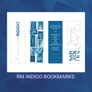 RM Indigo Bookmarks Namjooning Kim Nam Joon Bts Bookmark Bts Print Rap ...