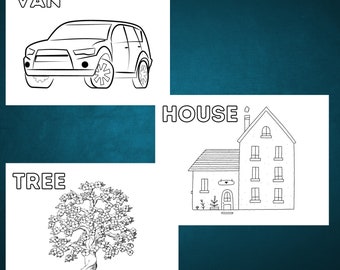 450 Coloring Pages for Kids - Etsy