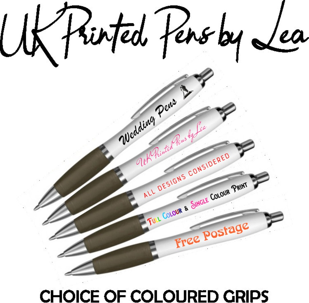 200 Personalised Printed Ballpoint Pens, Your Logo, Small Business ...