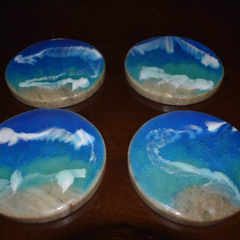 Marble Coasters - Etsy