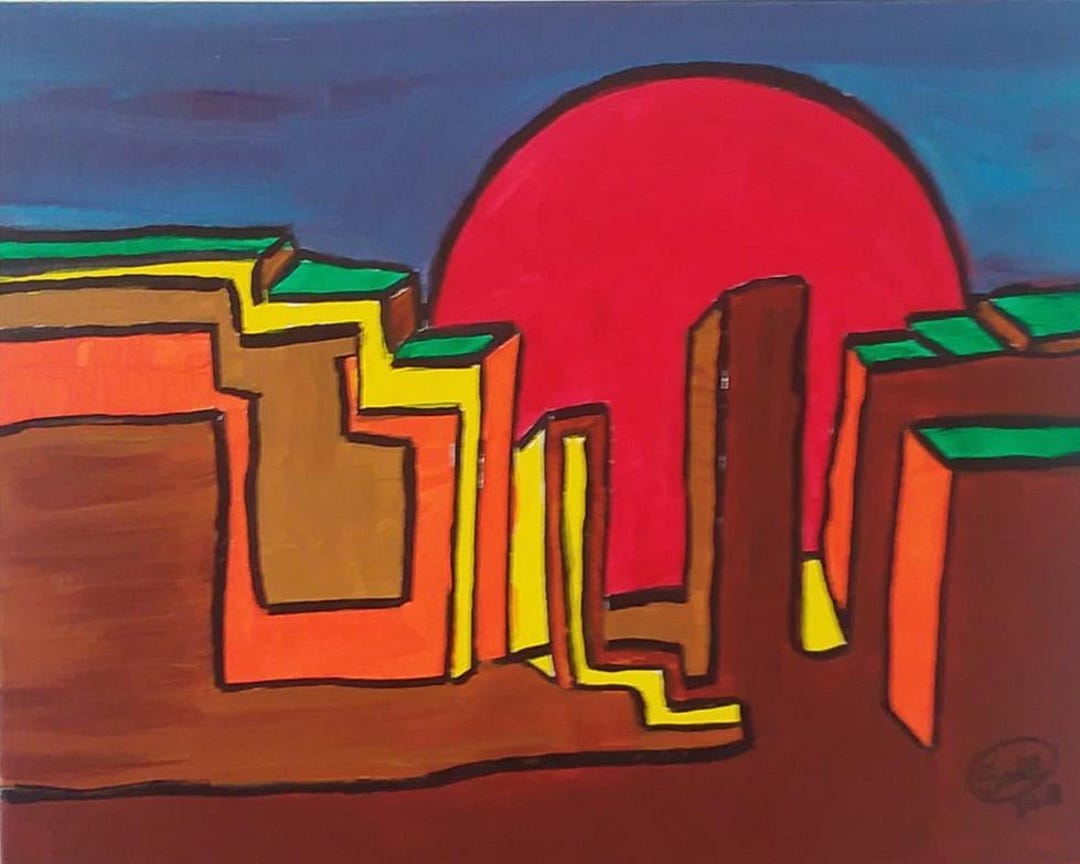 Rising Sun - A Print of My Original Acrylic Painting, Style is ...