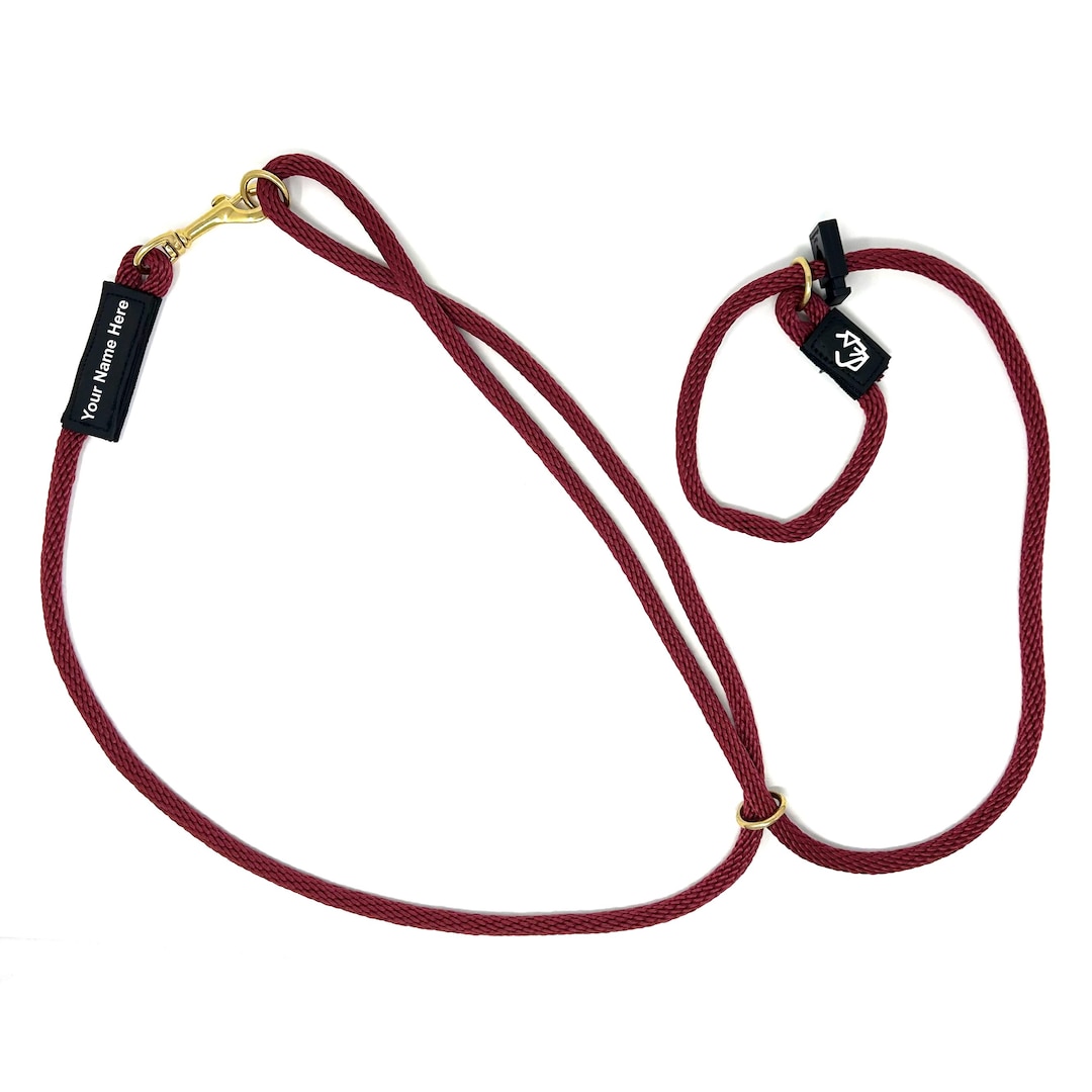 Personalized Hands Free Slip Dog Leash Signature Rope- Made in USA ...