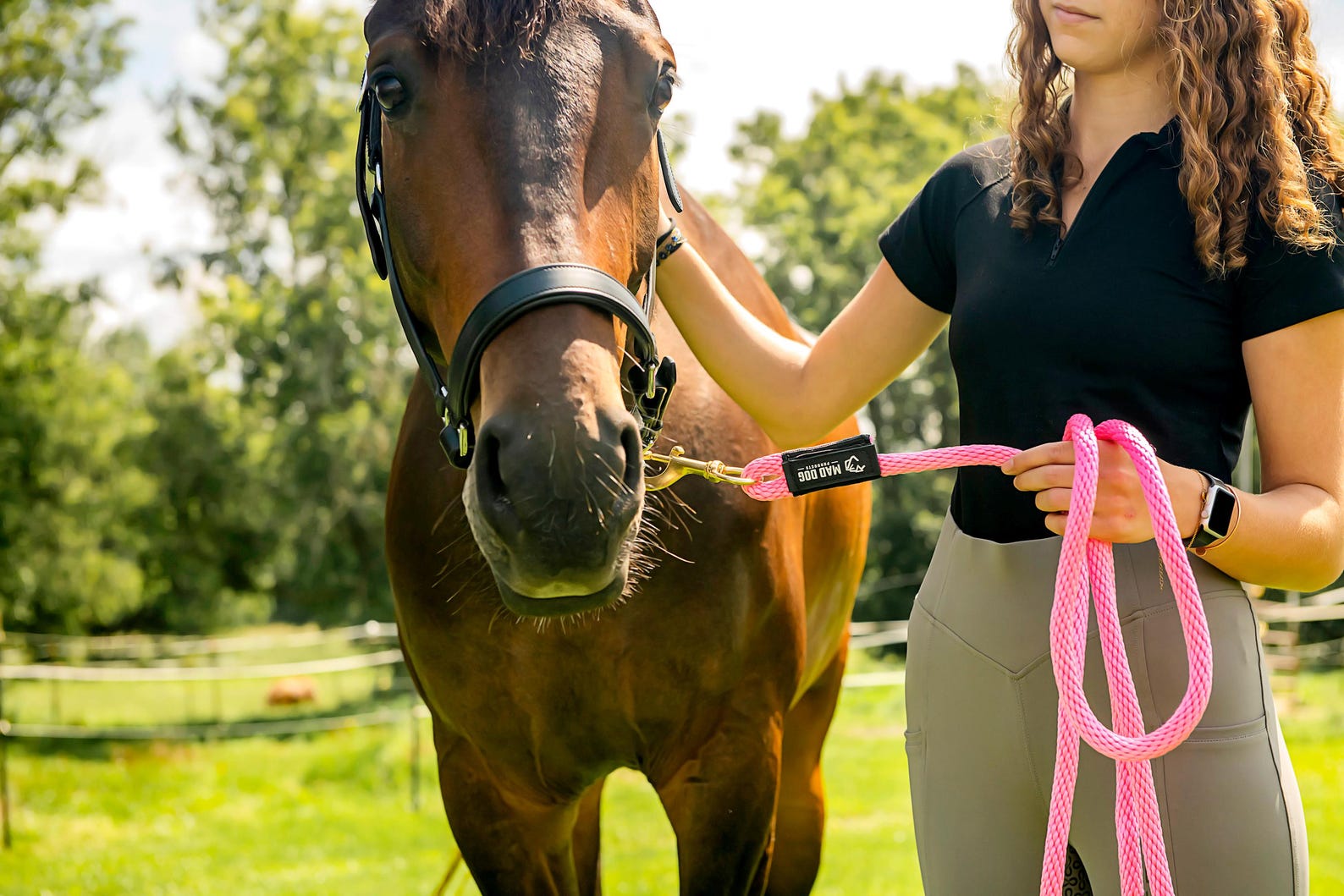 Personalized Horse Lead With Heavy-duty Brass Snap Solid Braid Rope ...