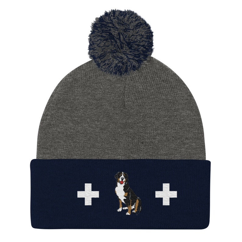 Swiss Cross and Swissy Embroidered Pom-pom Beanie - Etsy