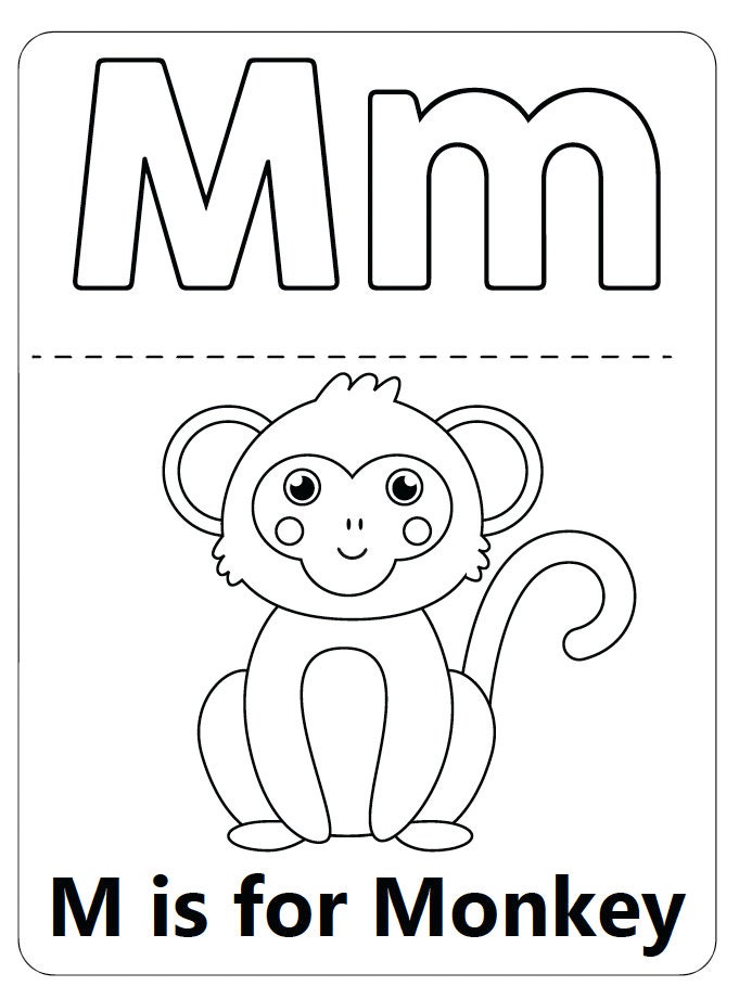 Printable Coloring Alphabet Booklet - Digital Download - Etsy