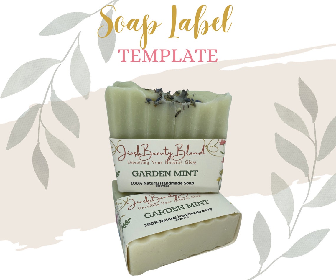 Printable Soap Label, Editable Soap Label, Custom Wrap Soap Label ...