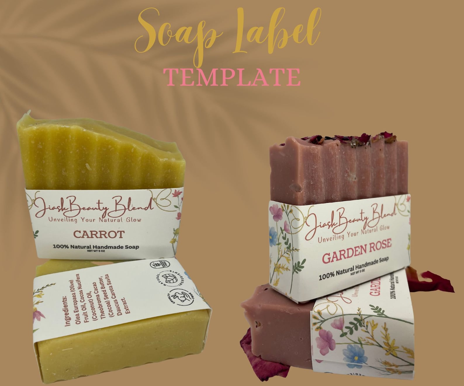 Printable Soap Label, Editable Soap Label, Custom Wrap Soap Label ...