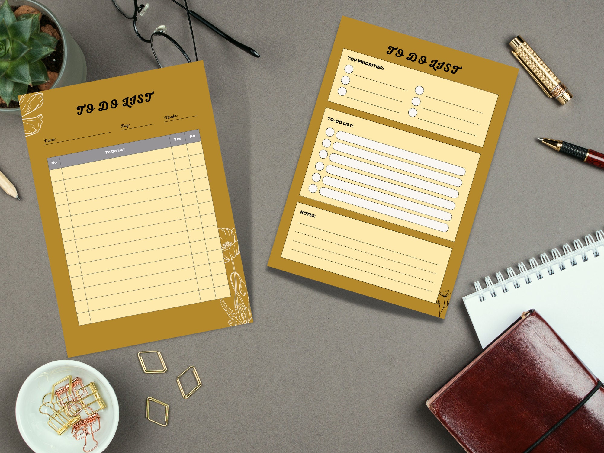 Printable Daily Planner - Digital Download- Daily Clean and Trendy ...