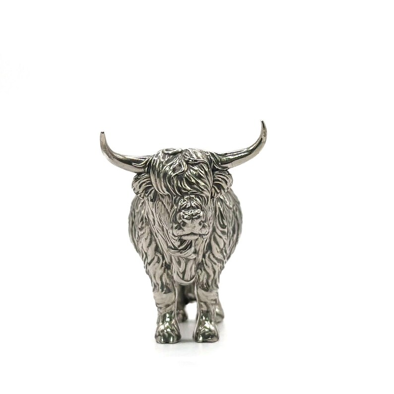 Highland Coo 12oz Silver Statue Hairy Cow Collectible Gift - Etsy Highland Coo 12oz Silver Statue Hairy Cow Collectible Gift - Etsy