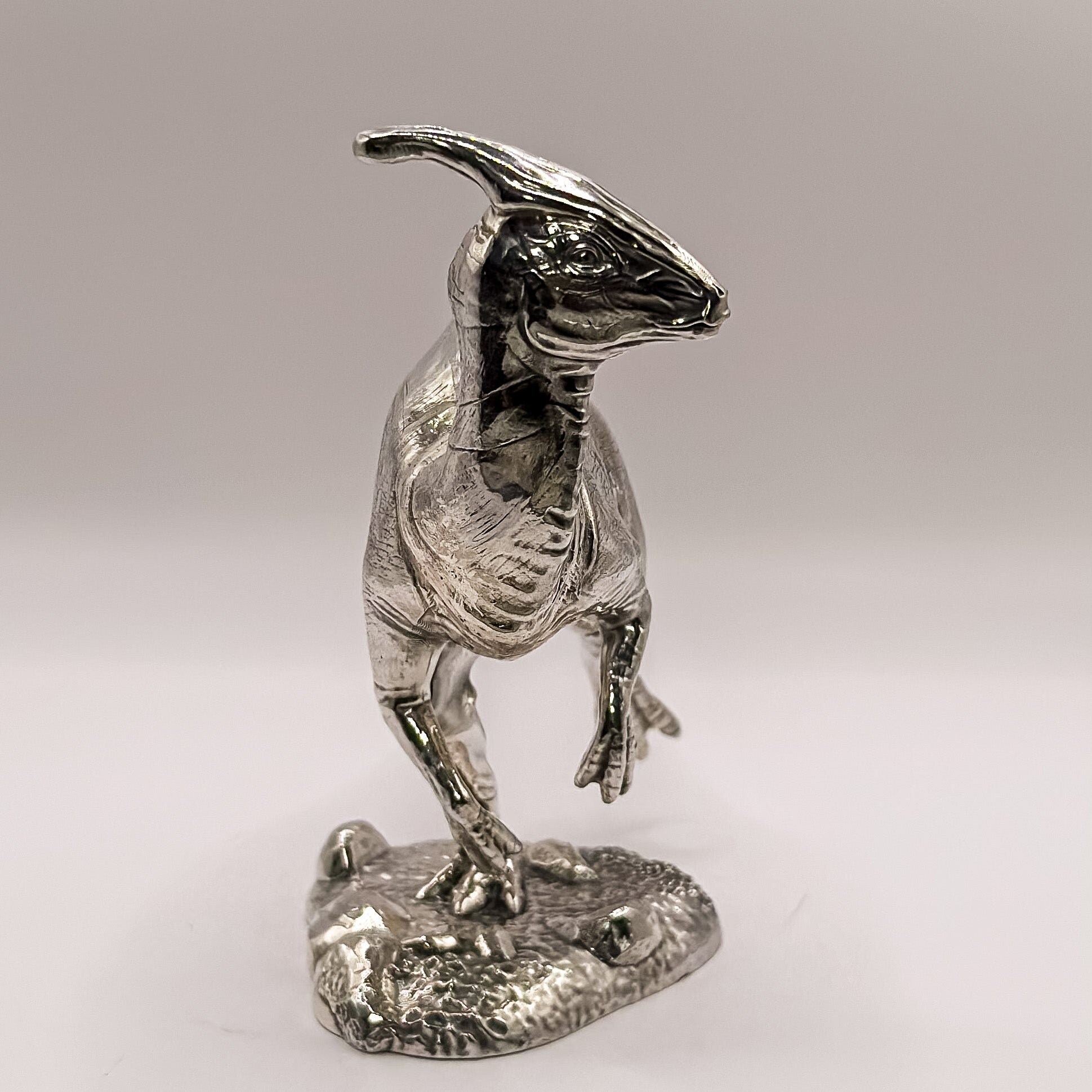 Parasaurolophus 30oz Silver Dinosaur Collectible Statue - Etsy