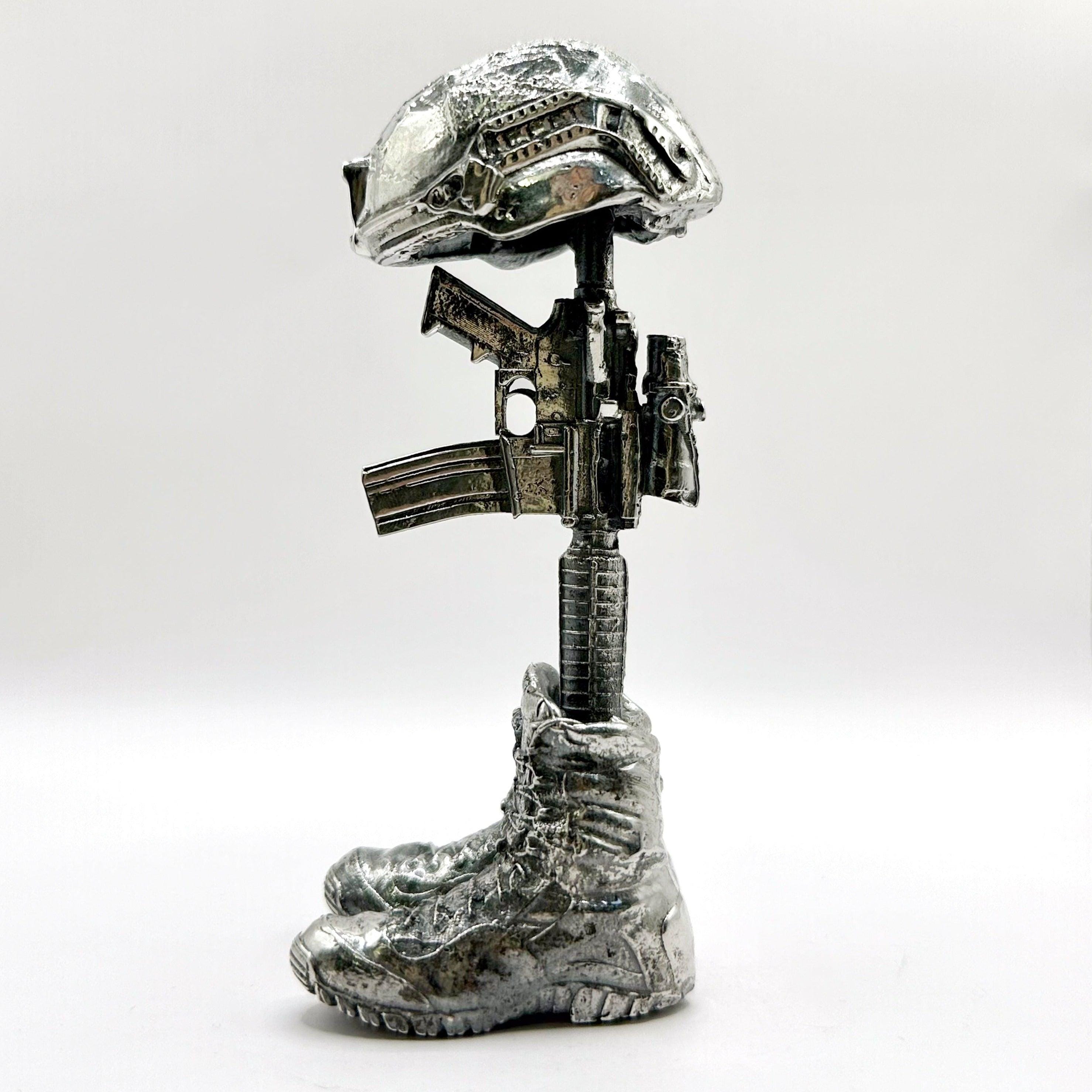 Battlefield Cross | 12oz Silver Statue | Collectible Military Gift - Etsy