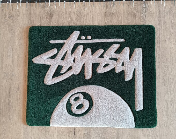 RED STUSSY TUFTED Rug Handmade - Etsy