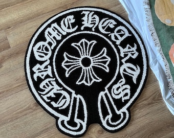 Handmade Chrome Hearts Inspired Rug - Etsy