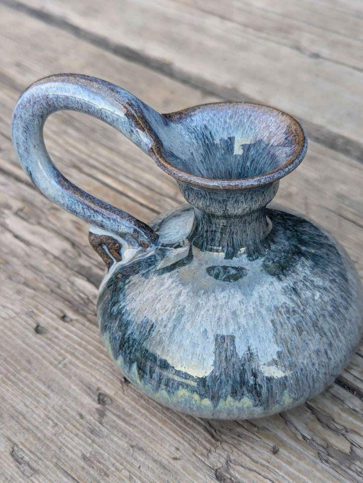 Vintage Bob Haley of Applegate Pottery Pitcher Vase - Etsy