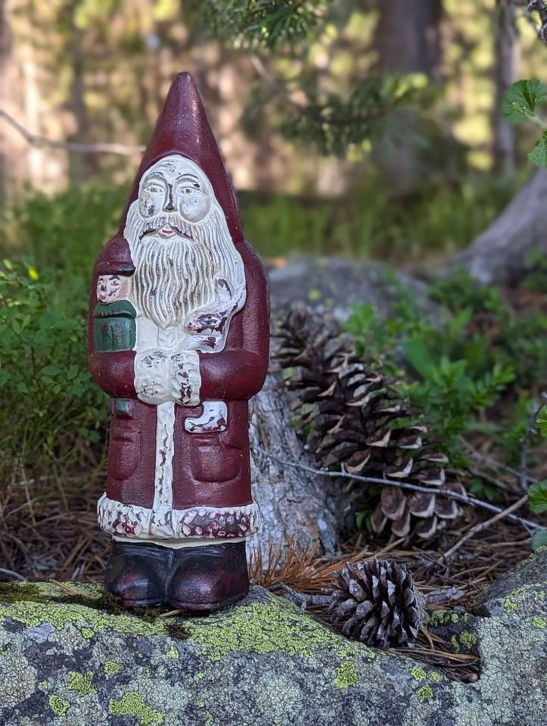 Vintage Cast Iron Santa Coin Bank - Etsy