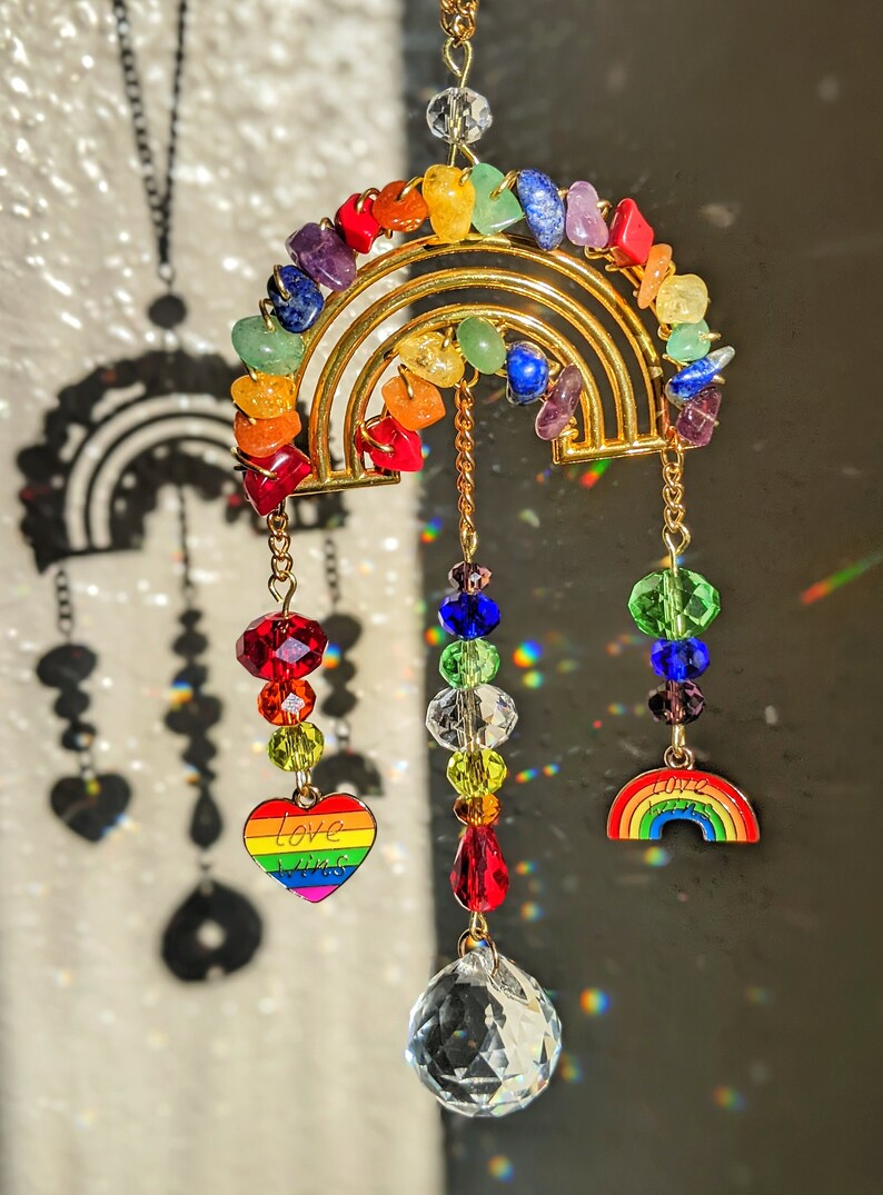 Rainbow Car Decor Pride Rainbow Suncatcher Love Wins Rainbow - Etsy