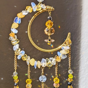 Bee Suncatcher Honey Bee Decor Bee Sun Catcher Citrine Suncatcher Bee ...