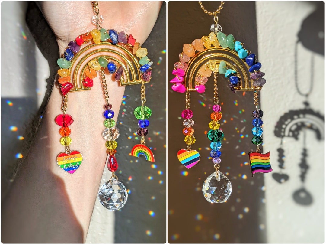 Rainbow Car Decor Pride Rainbow Suncatcher Love Wins Rainbow Sun ...