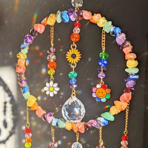 Hippie Suncatcher 70s Flower Sun Catcher Rainbow Suncatcher Flower ...