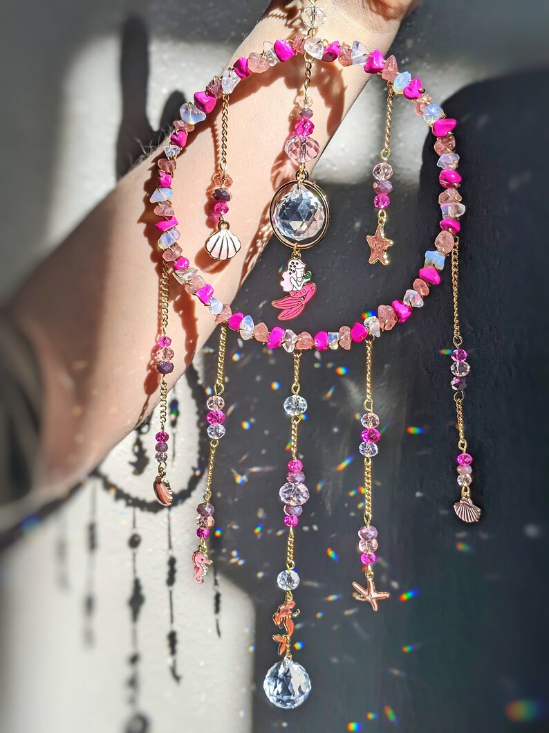 Mermaid Suncatcher Ocean Beach Sun Catcher Crystal Sun Catcher Mermaid ...