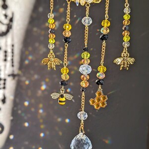 Bee Suncatcher Honey Bee Decor Bee Sun Catcher Citrine Suncatcher Bee ...