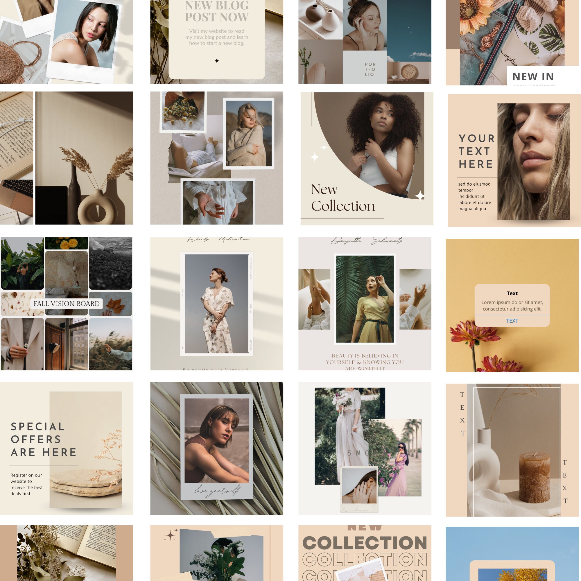 50 Instagram Aesthetic Post Templates Instagram Post Templates ...