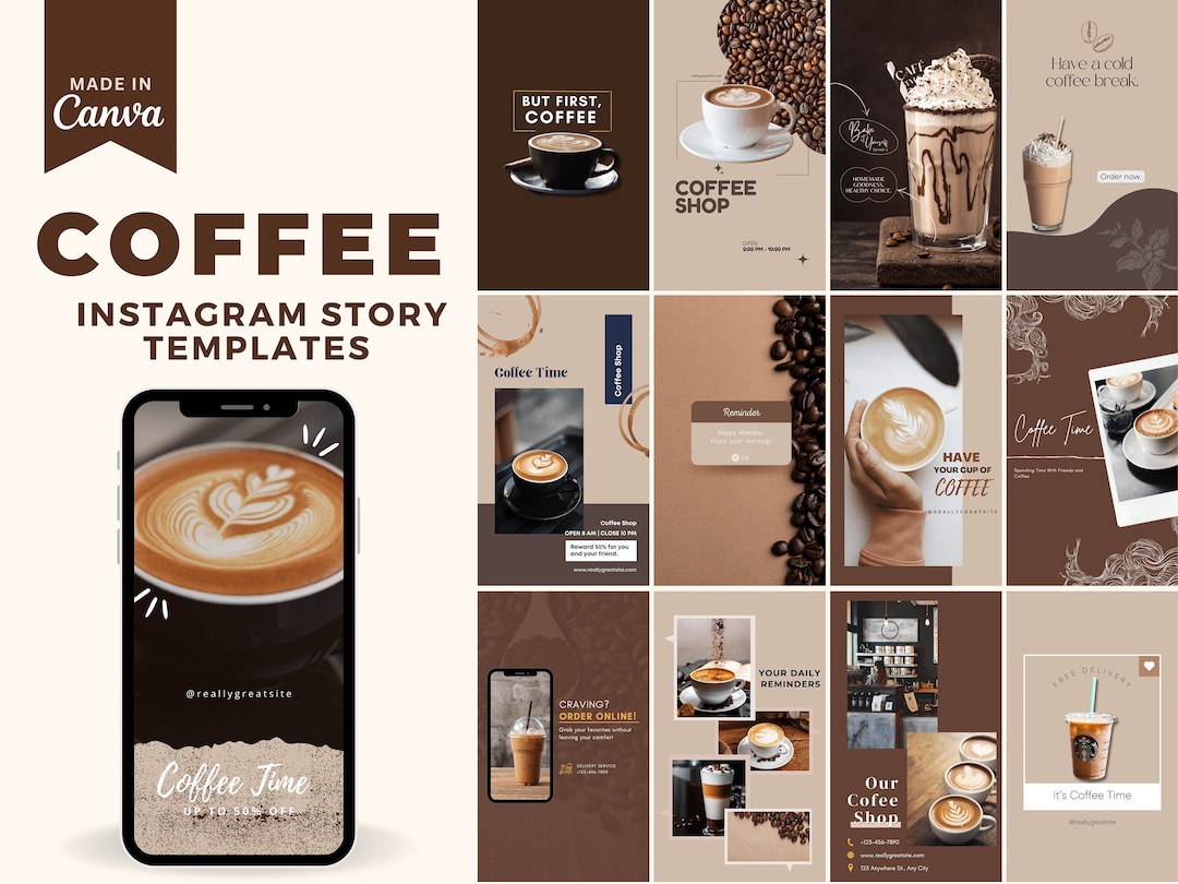 Coffee Instagram Story Coffee Instagram Story Template Coffee Shop ...