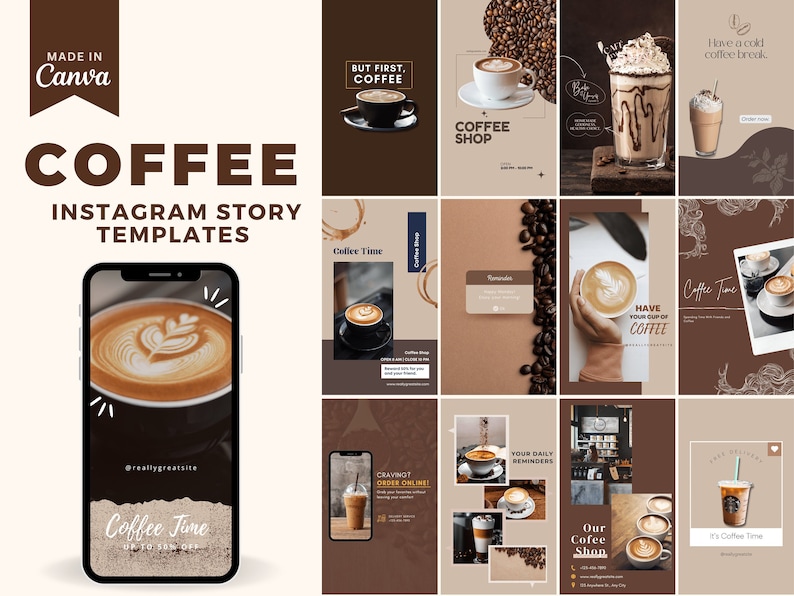 Coffee Instagram Story Coffee Instagram Story Template Coffee Shop ...