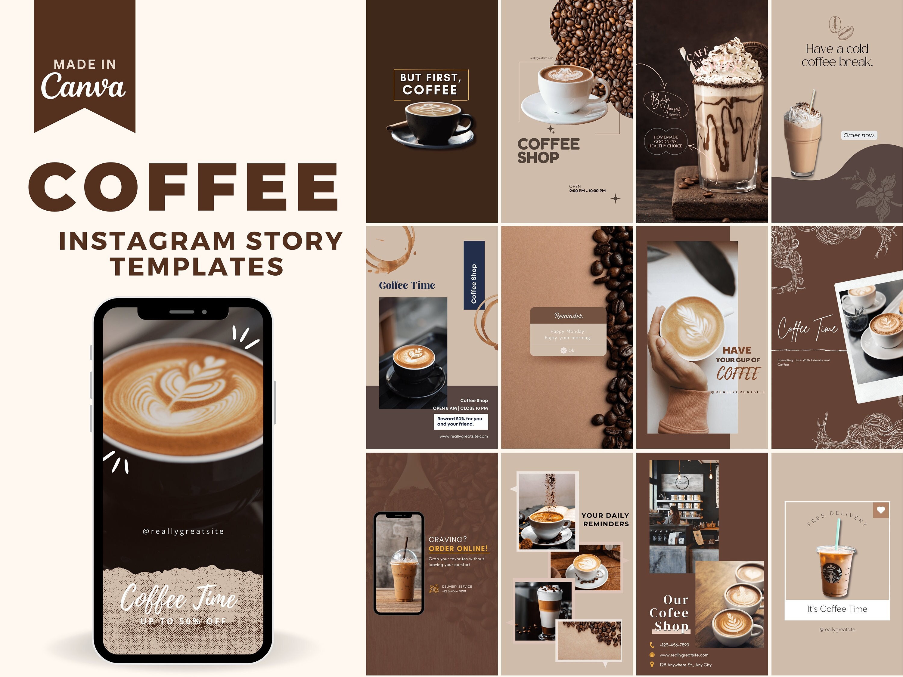 Coffee Instagram Story Coffee Instagram Story Template Coffee Shop ...