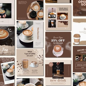 Coffee Instagram Posts Coffee Instagram Template Coffee Shop Instagram ...