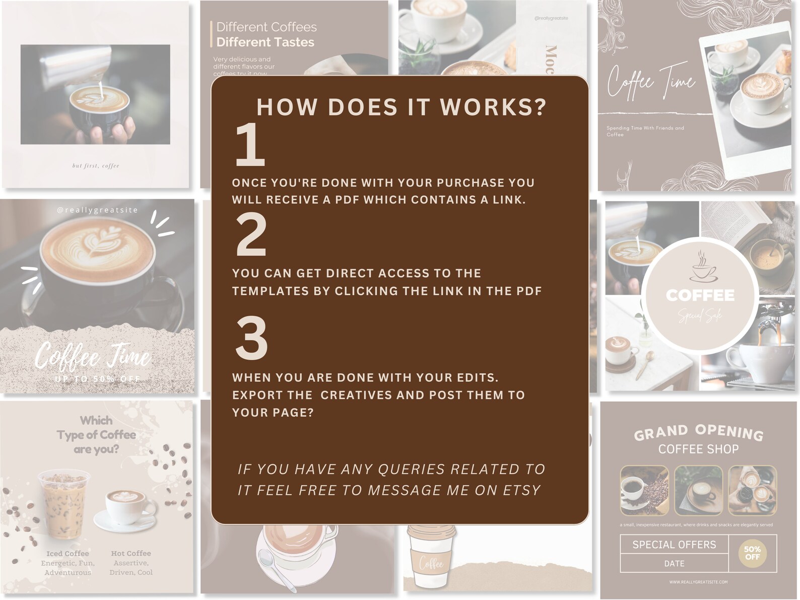 Coffee Instagram Posts Coffee Instagram Template Coffee Shop Instagram ...