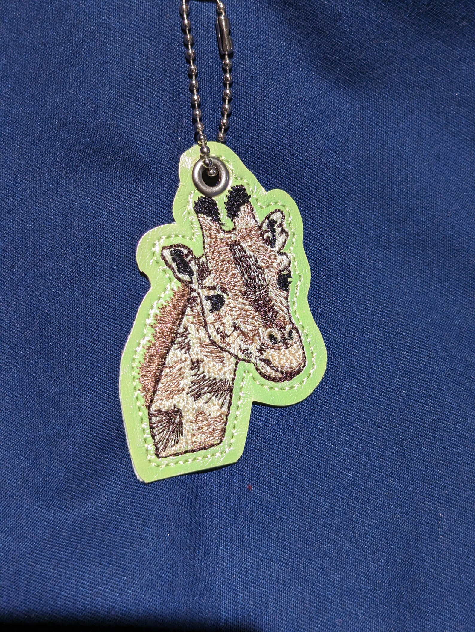 Giraffe Key Fob Eyelet Keychain Machine Embroidery in the Hoop Instant ...