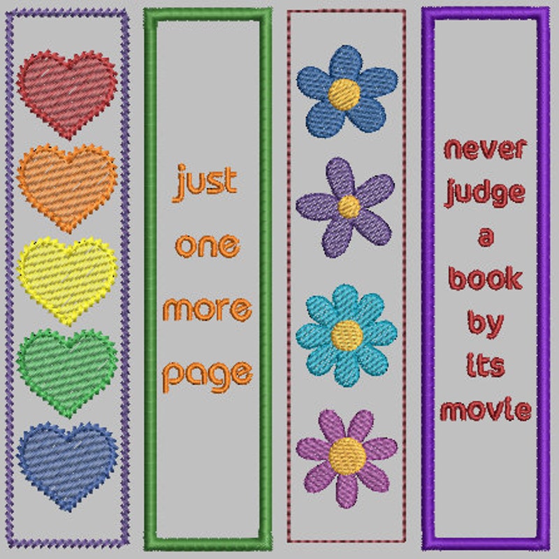 Embroidery Bookmark - Etsy