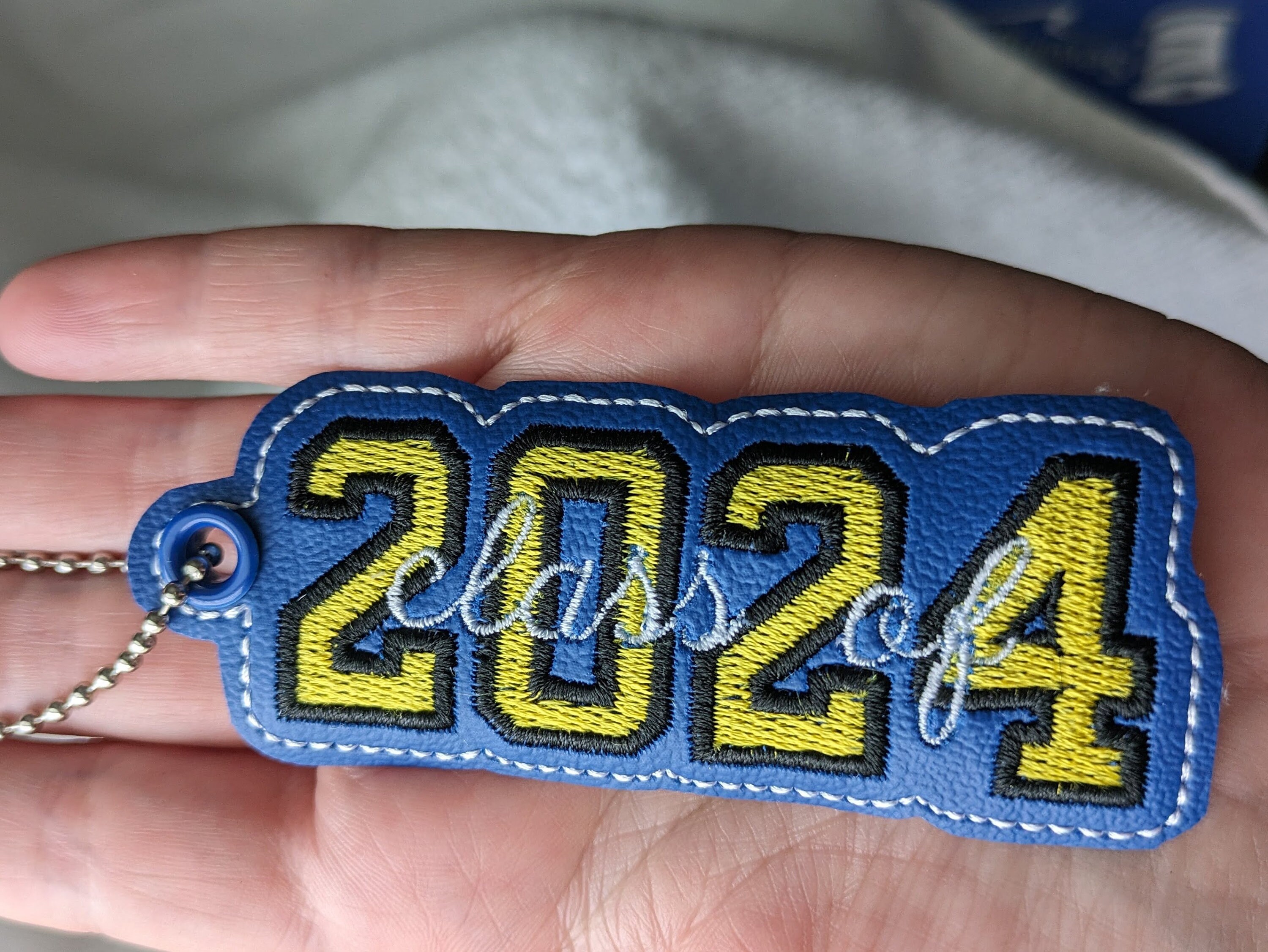 Class of 2024 Keychain and Snap Tab Machine Embroidery in the Hoop ...