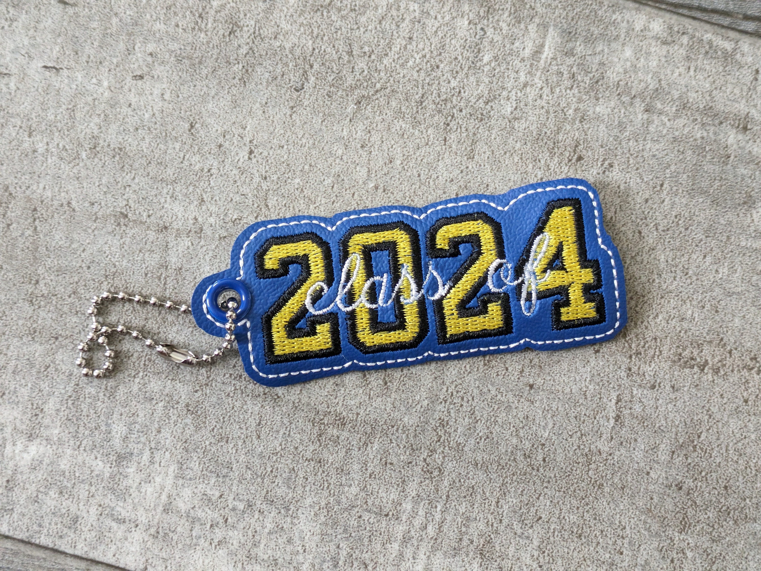 Class of 2024 Keychain and Snap Tab Machine Embroidery in the Hoop ...