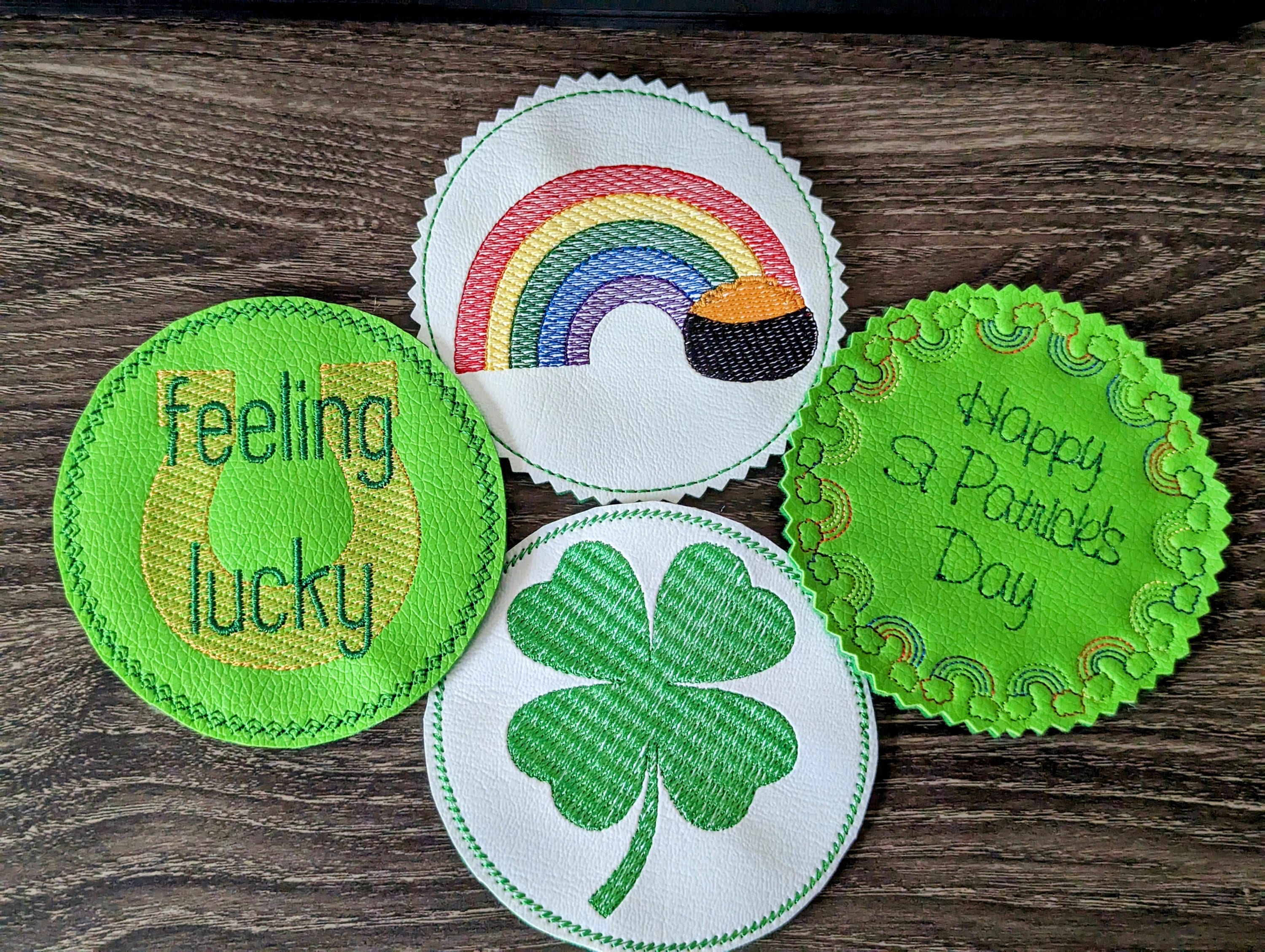 ITH St Patrick's Day Machine Embroidery Coasters Instant DIGITAL ...