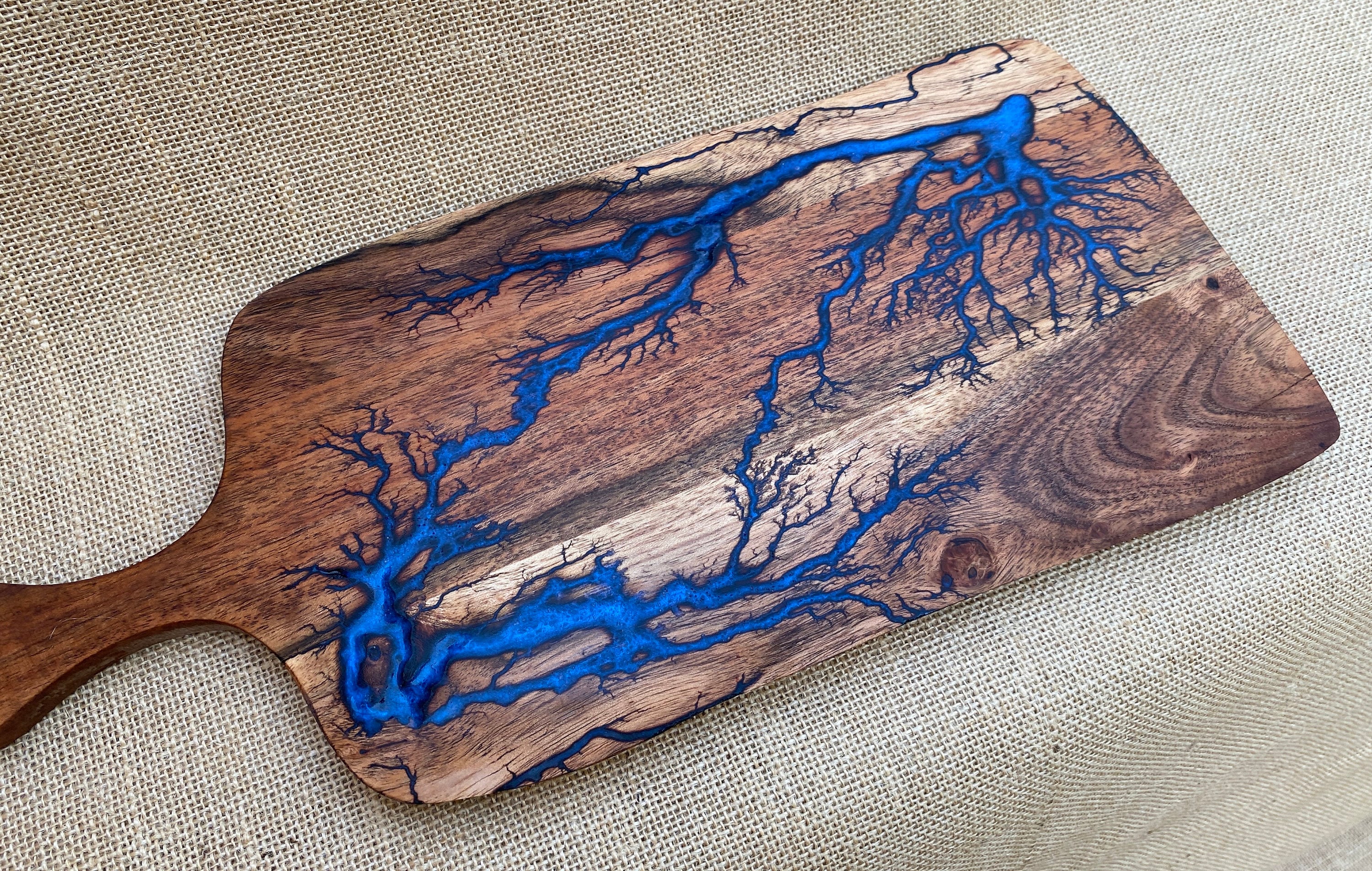 Unique Solid Wood Lichtenberg Fractal Burned Charcuterie Boards ...