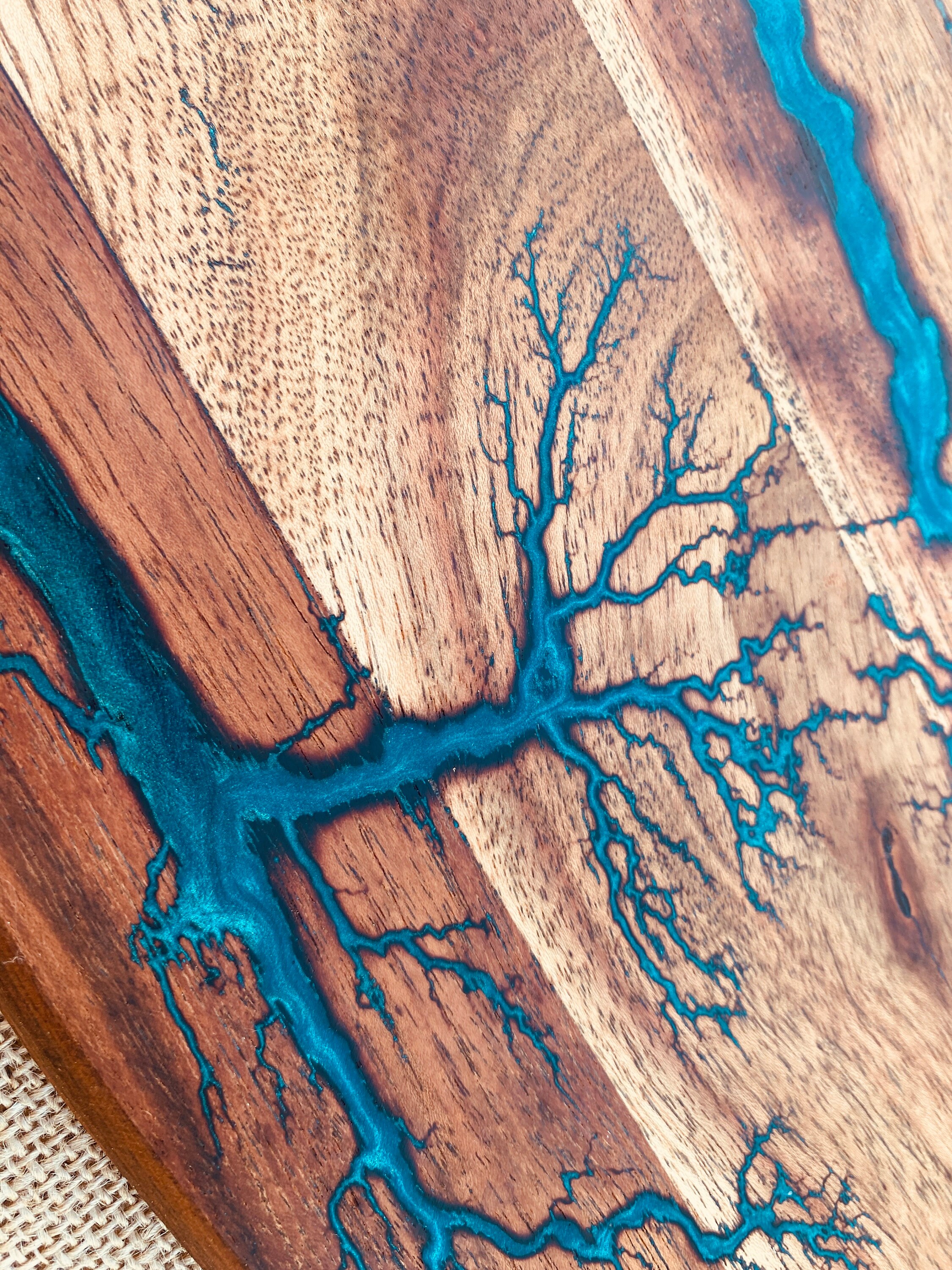 Unique Solid Wood Lichtenberg Fractal Burned Charcuterie Boards ...