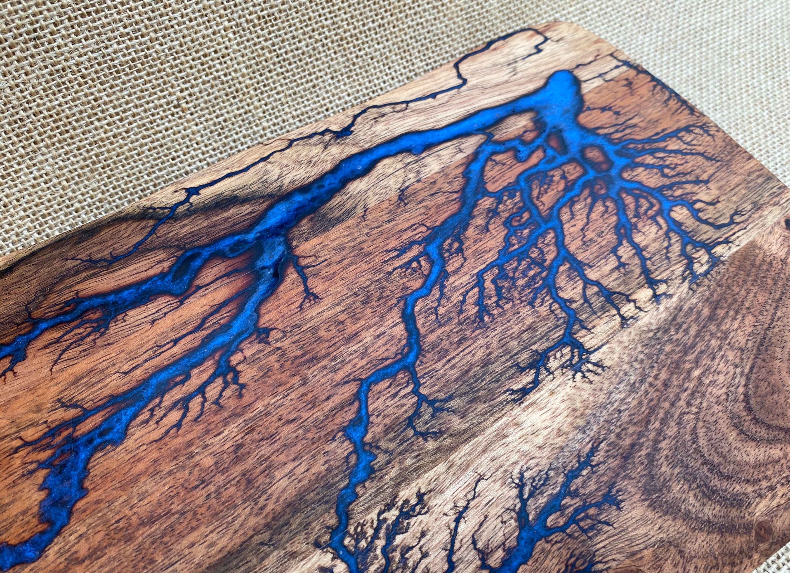 Unique Solid Wood Lichtenberg Fractal Burned Charcuterie Boards ...