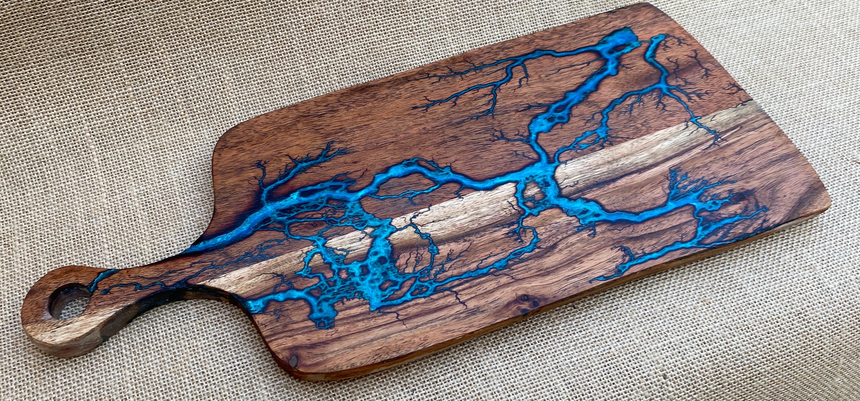 Unique Solid Wood Lichtenberg Fractal Burned Charcuterie Boards ...