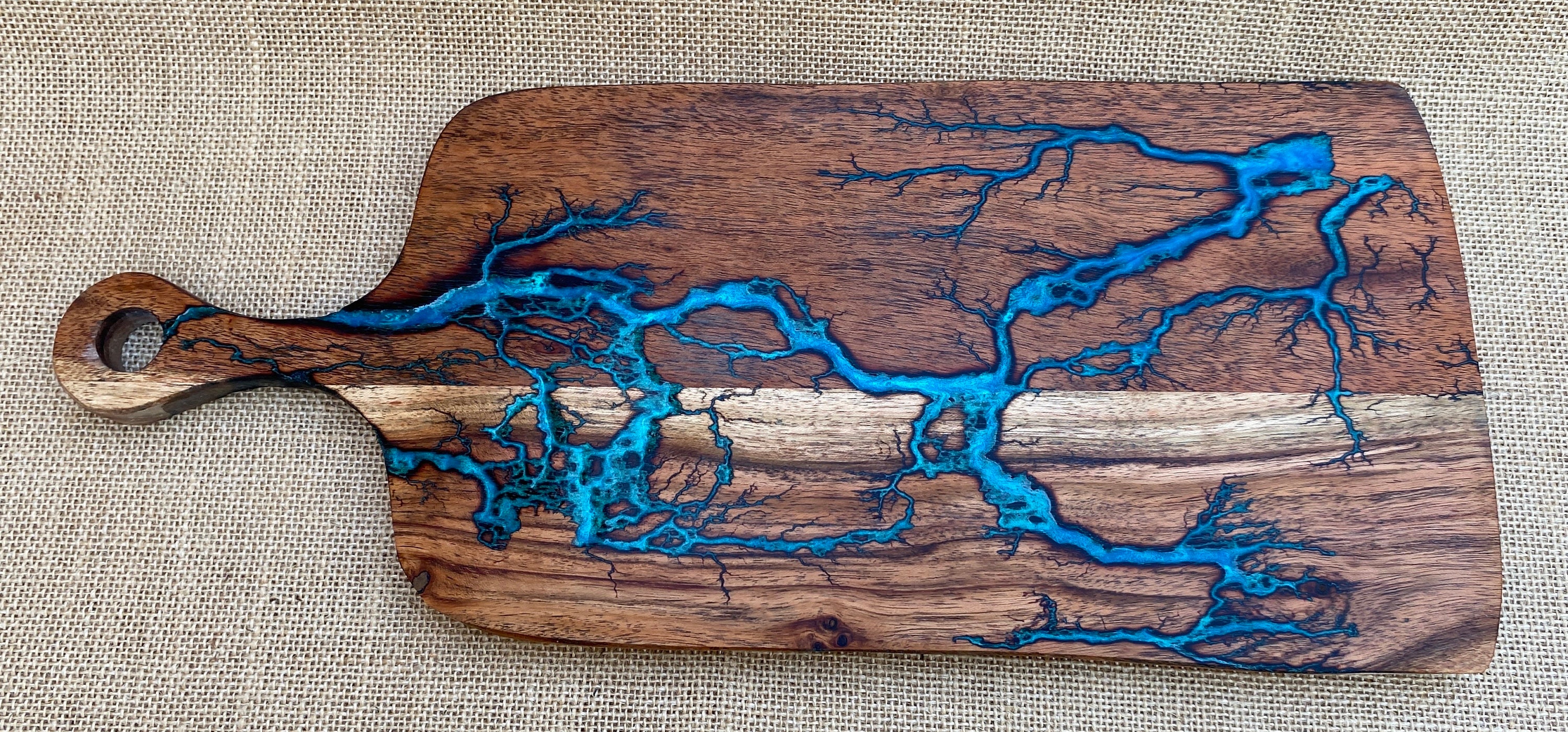 Unique Solid Wood Lichtenberg Fractal Burned Charcuterie Boards ...