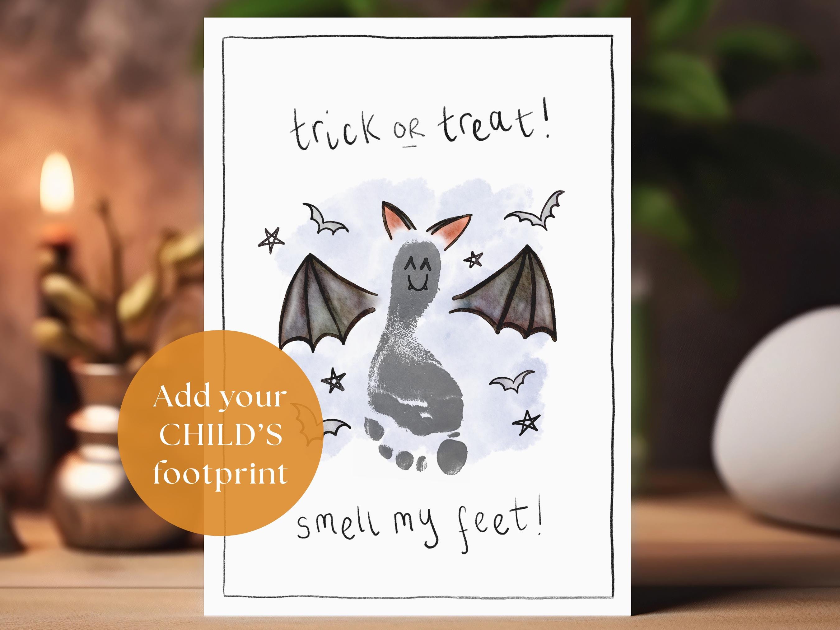 Halloween Bat Footprint Art: DIY Baby Keepsake (A4 PDF) - Etsy