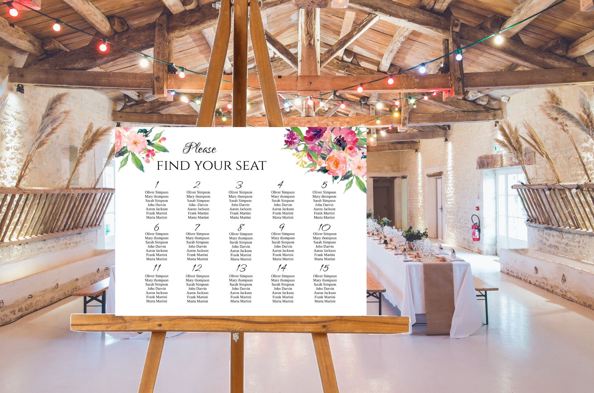 Wedding Stationary Bundle, Floral Wedding Bundle Template, Wildflower ...