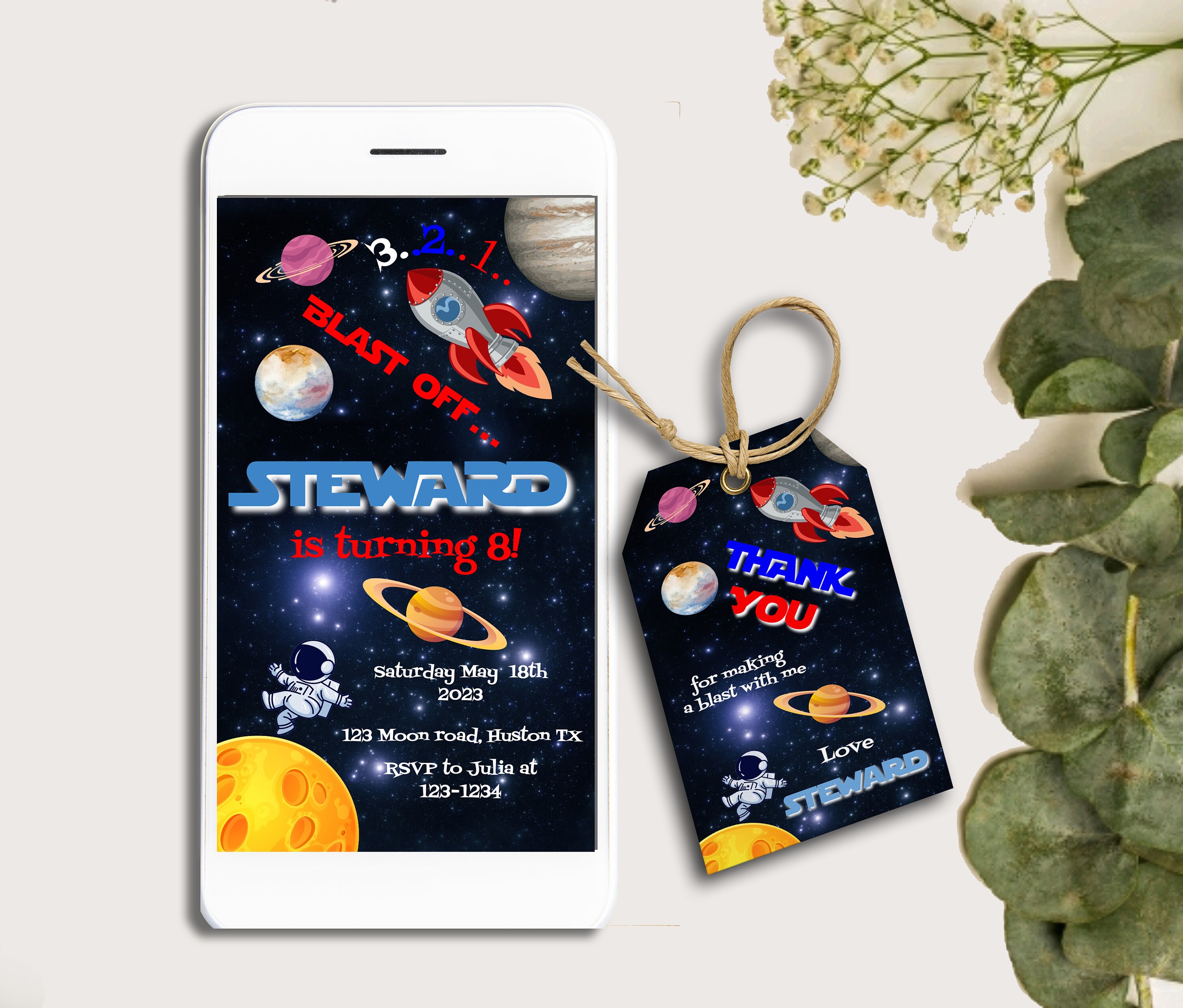 Space Invitation Outer Space Birthday Invitation Space - Etsy