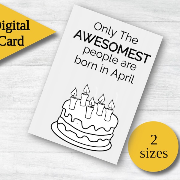April Birthday - Etsy